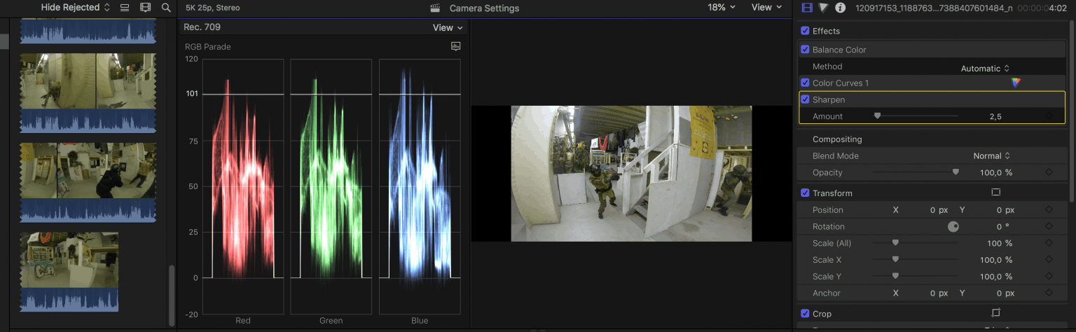 Kameran asetukset – The Back Alley